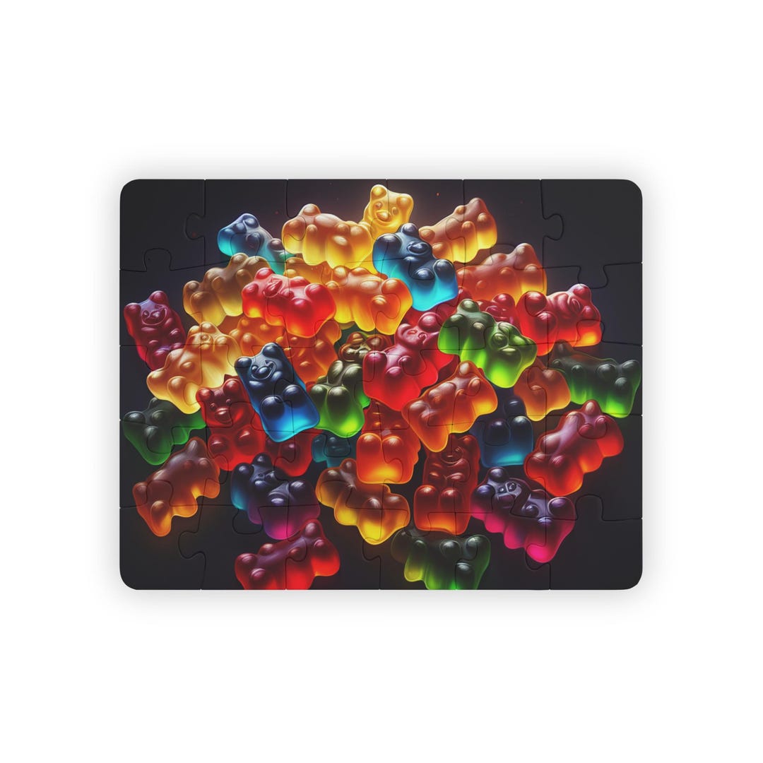 Gummy Bear Kids' Puzzle: 30-piece Colorful Jigsaw Game - Etsy