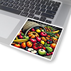 Cornucopia Kiss-cut Stickers - Fall Harvest Autumn Decorations ...