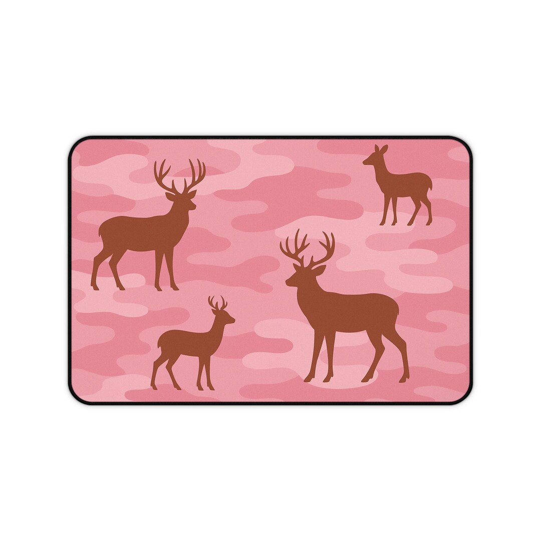 Pink Camo Deer Desk Mat | Woodland Camouflage Mousepad Surface - Etsy