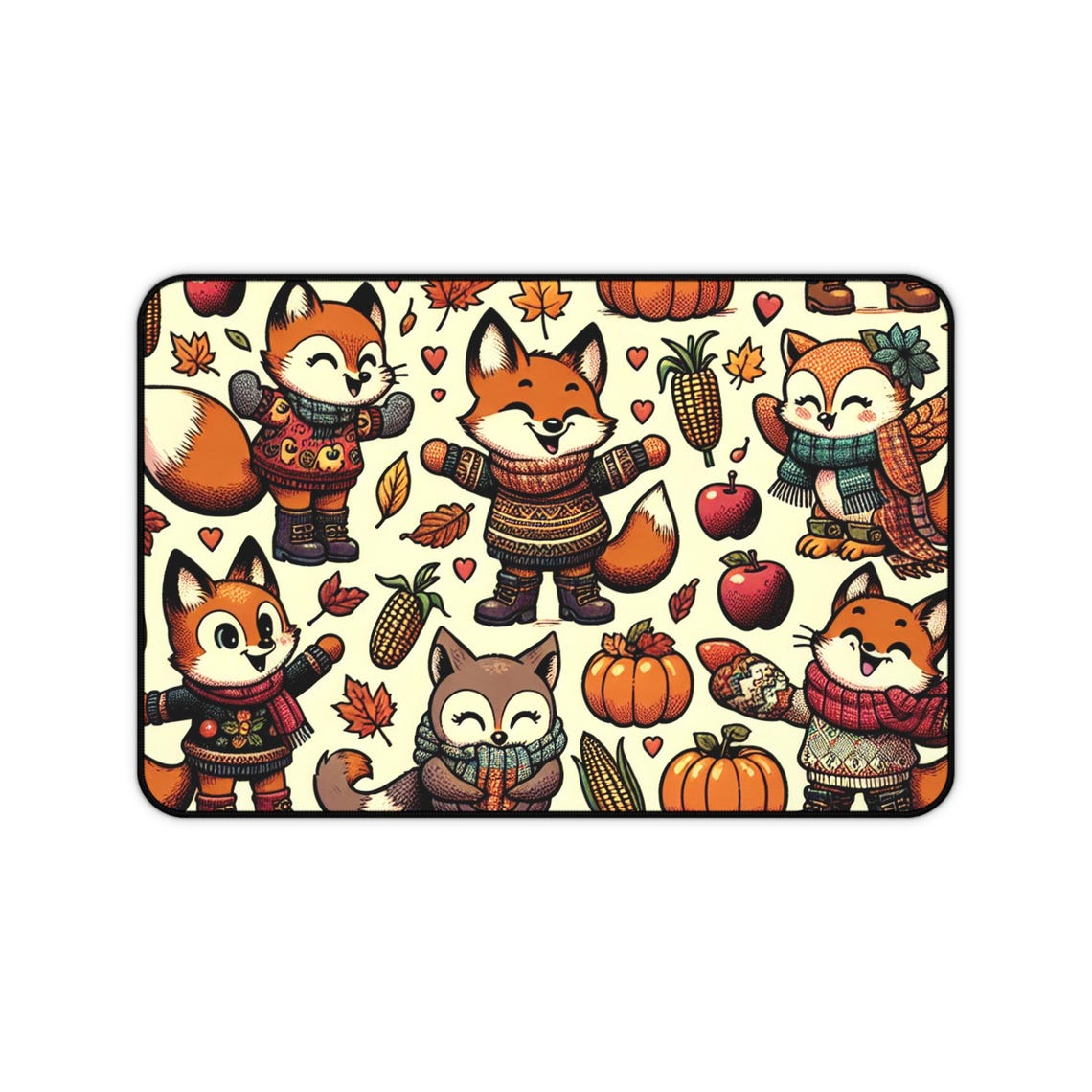 Harvest Animals Desk Mat, Fall Farmhouse Office Decor - Etsy