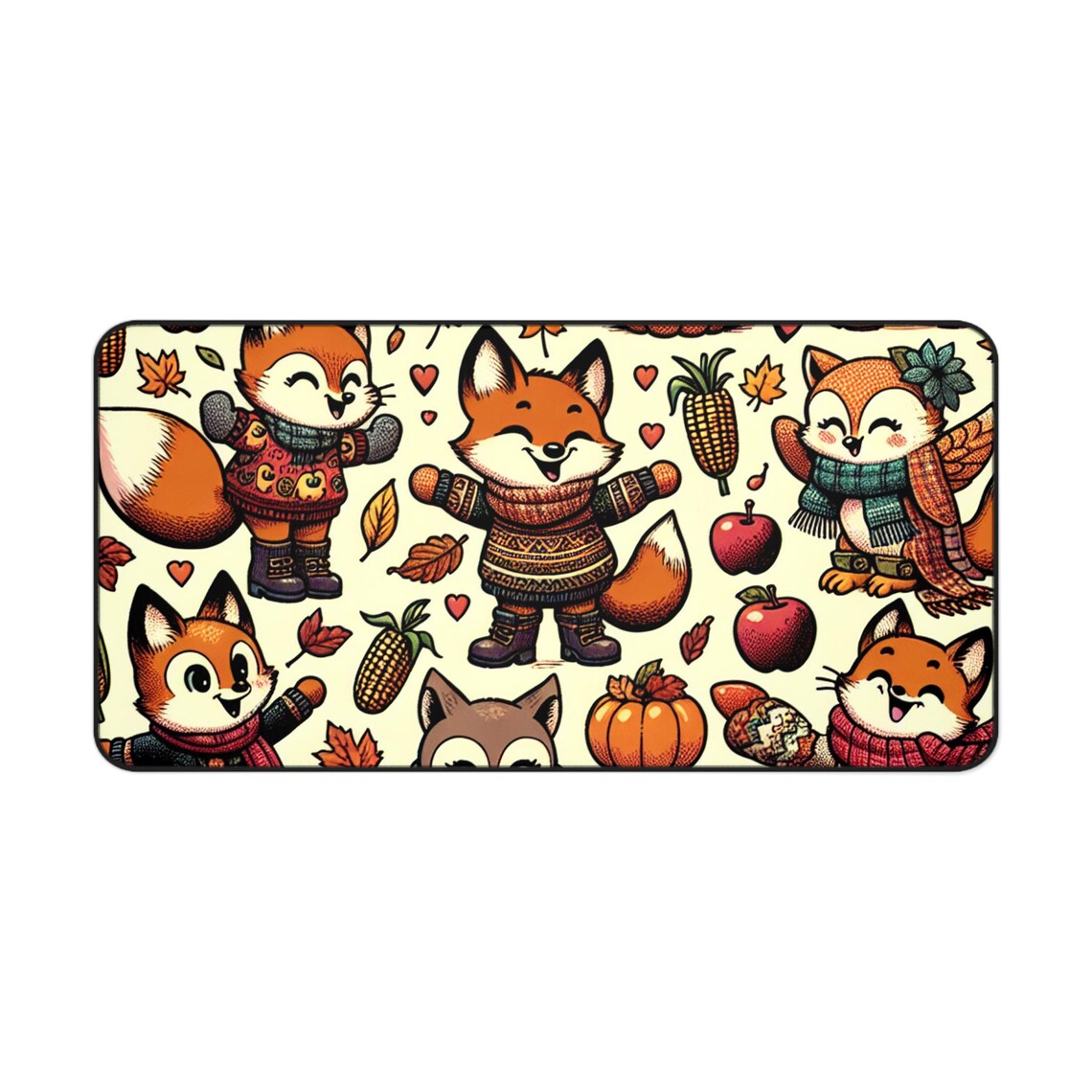 Harvest Animals Desk Mat, Fall Farmhouse Office Decor - Etsy