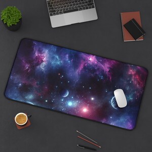 Galaxy Desk Mat: Vibrant Space Mouse Pad, Astronomy Decor - Etsy