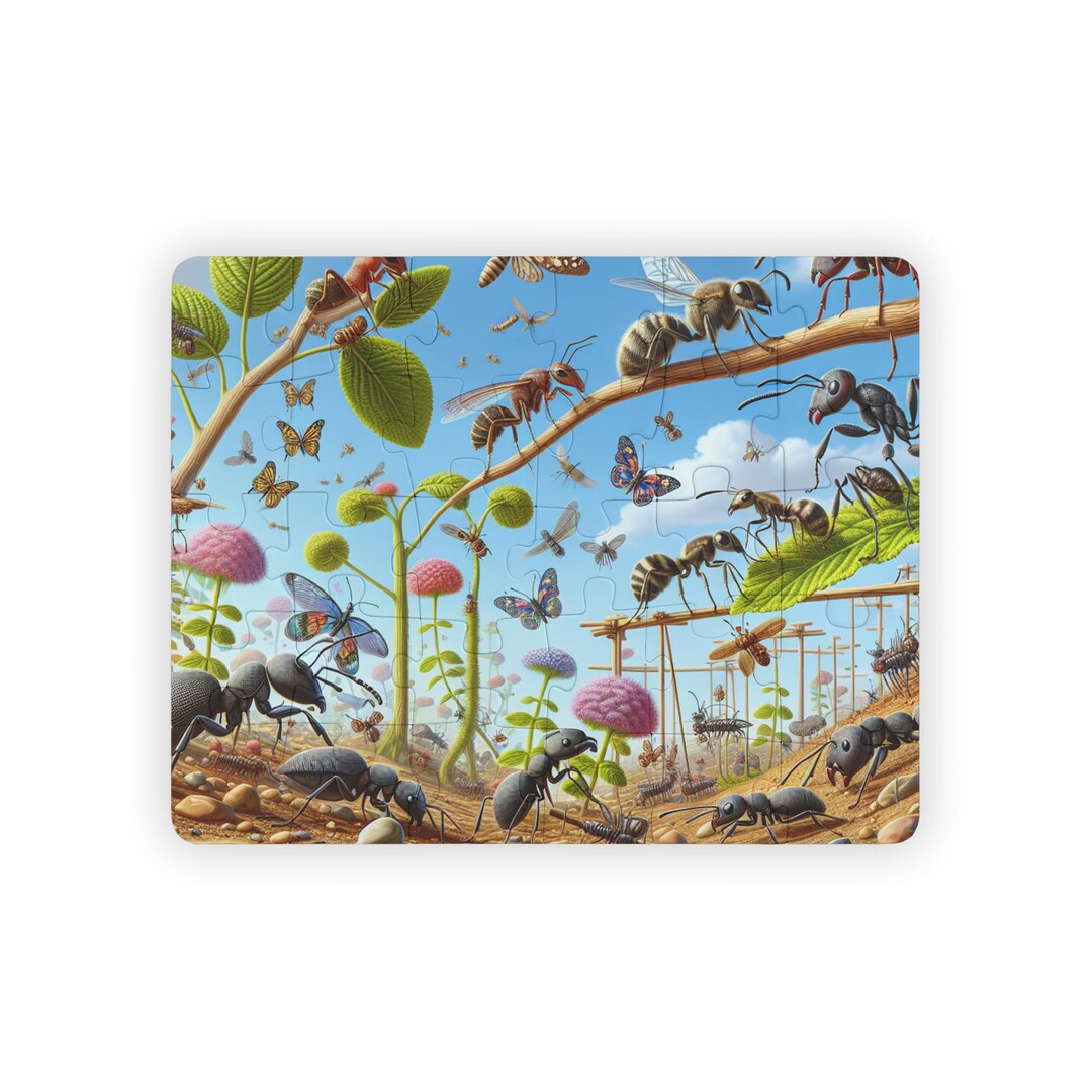 Bug World Kids' Puzzle: 30-piece Insect Theme Educational Toy - Etsy