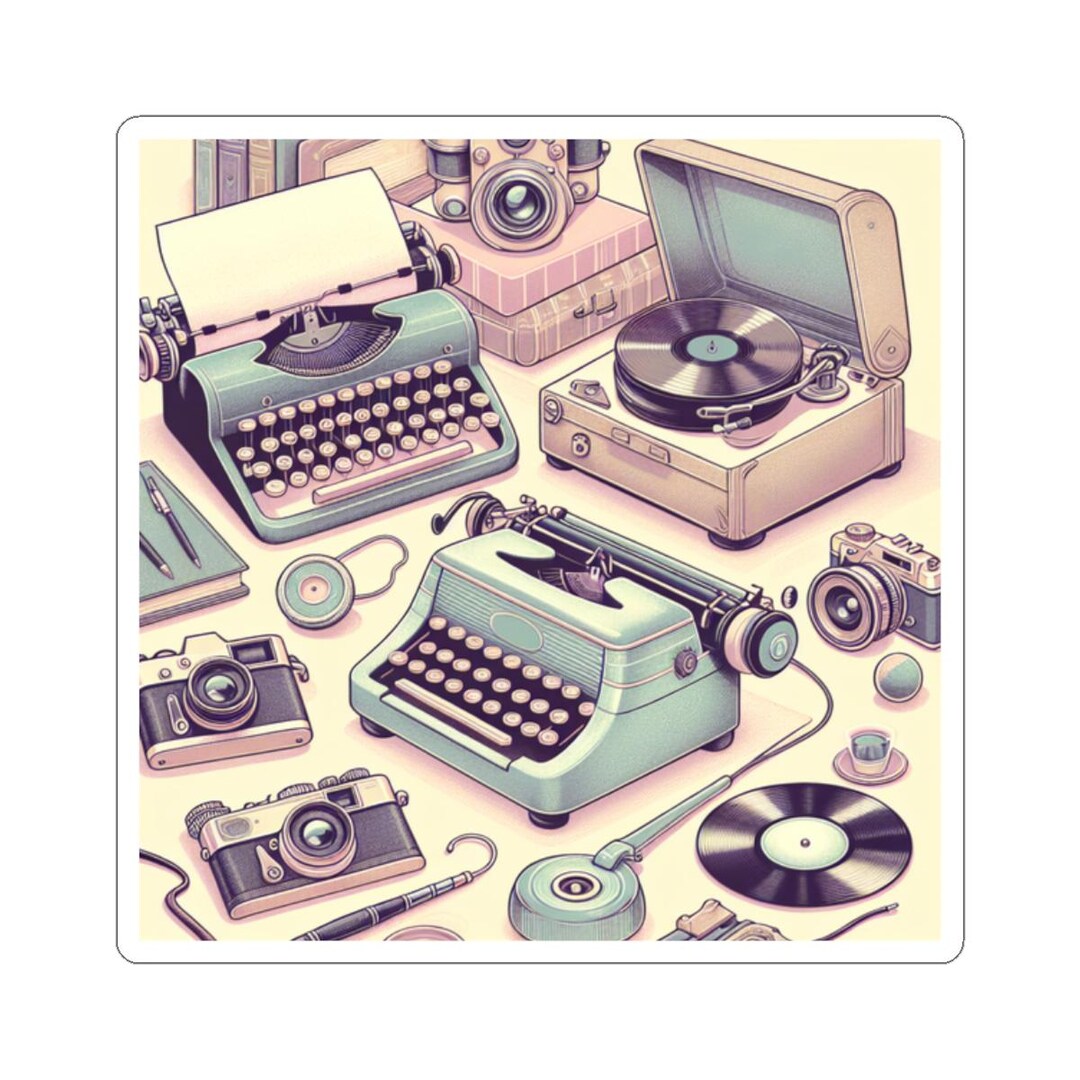 Vintage Pastel Objects Sticker: Scrapbook, Planner, Laptop Decal - Etsy