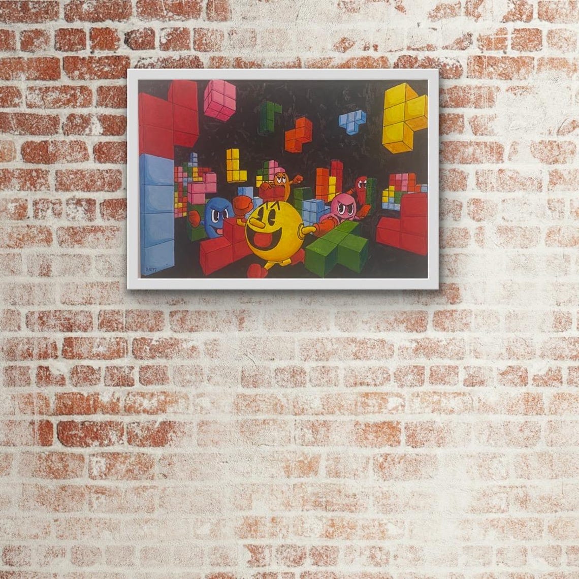 Pacman V Tetris Print - Etsy
