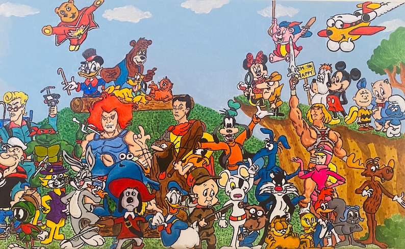 1980s & 1990s Cartoon Characters Print Part 2 - Etsy
