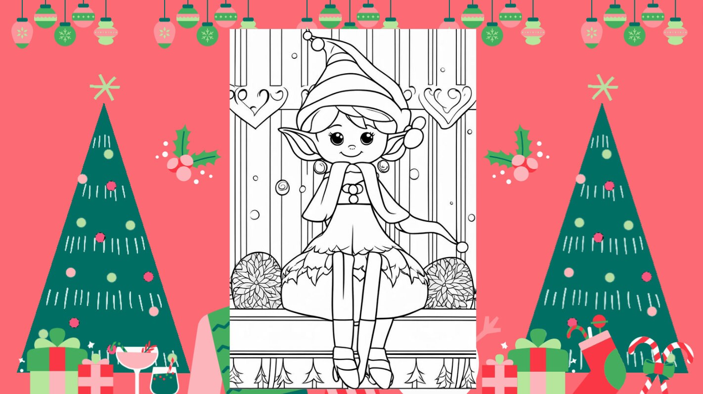 25 Coloring Pages for Kids Christmas - Etsy