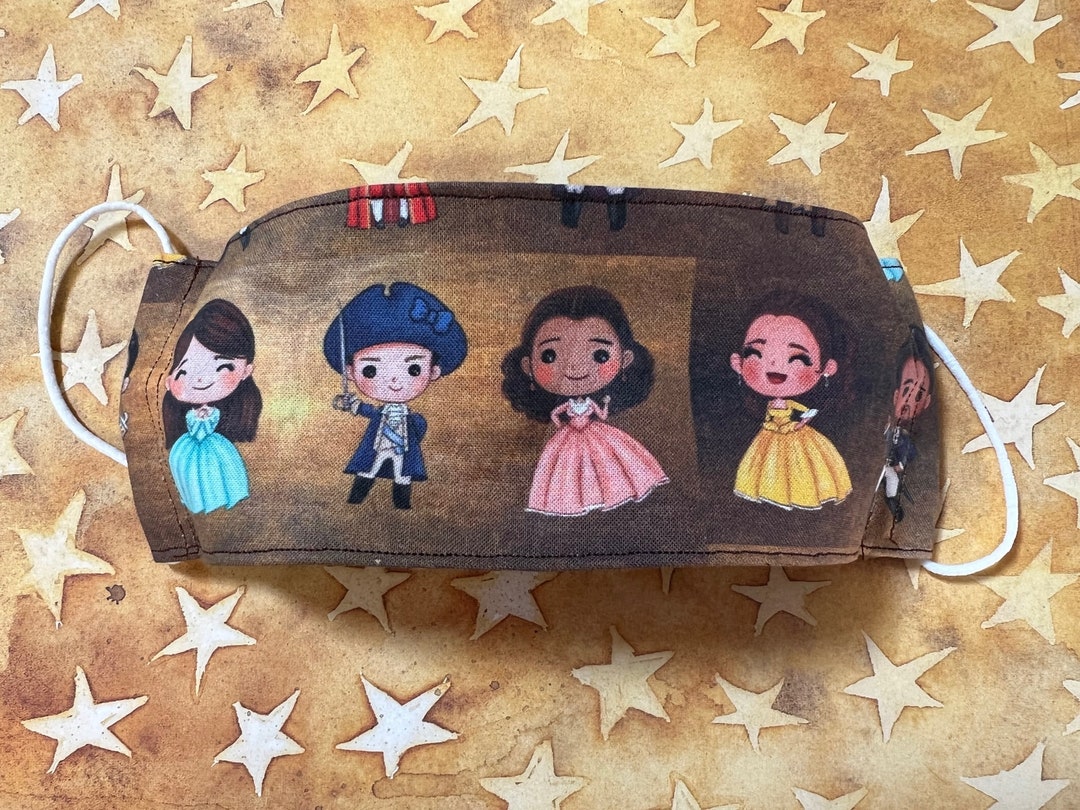 3D Hamilton Musical Adult Cloth Fabric Face Mask, Adjustable Elastic ...