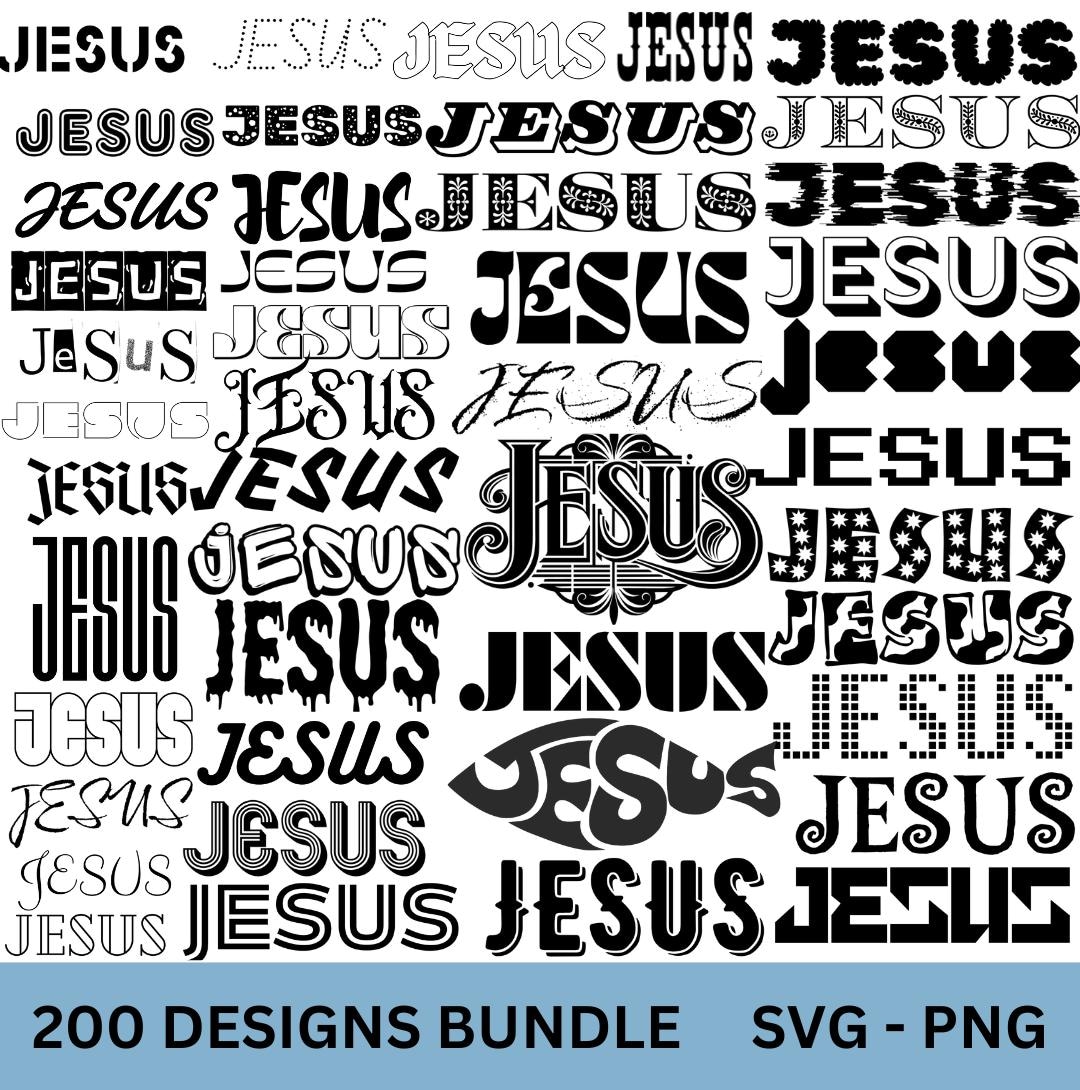 Jesus SVG Bundle, Jesus SVG, Jesus Christ SVG, Jesus Text, Jesus Christ ...