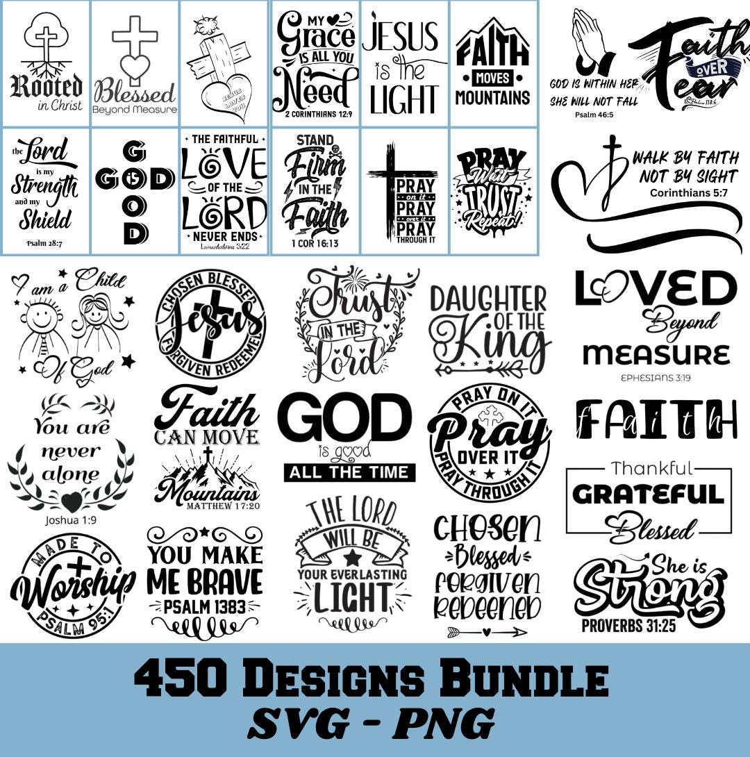 Christian Bundle SVG, Scripture Bundle, Christian Svg Bundle, Bible ...