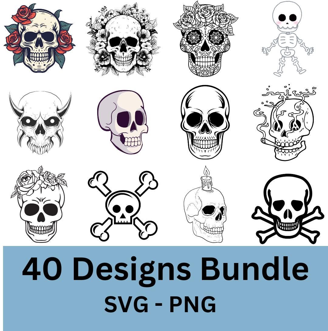 Skull Svg, Png Bundle, Skull Clip Art, Skull Png, Skull Design ...