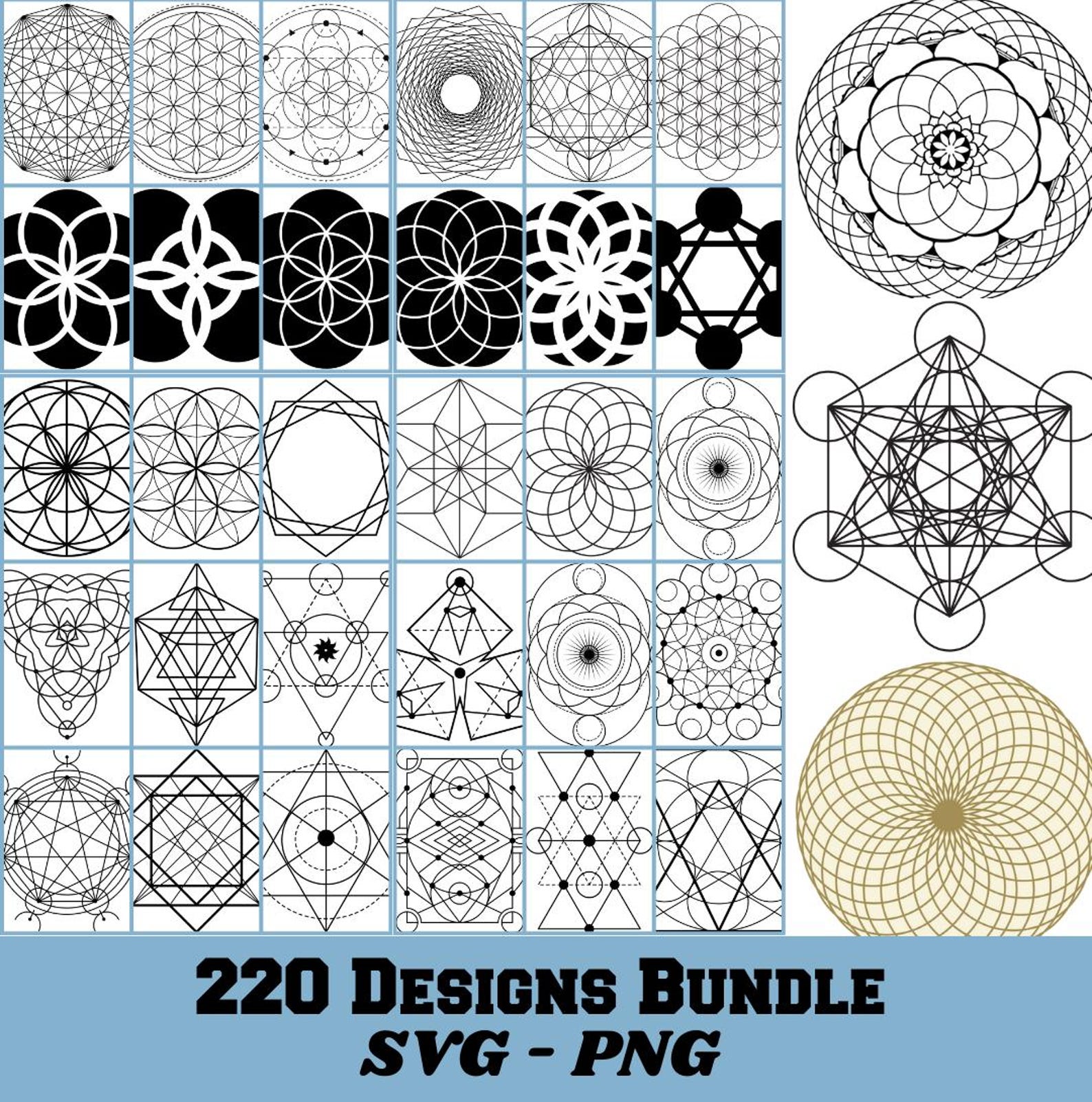 Sacred Geometry Png Svg Bundle, Sacred Geometry Designs, Sacred ...