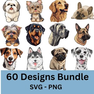 Dogs Svg Bundles, Dogs Png Bundle, Dogs Cricut, Dogs Vector, Dog Cut ...