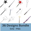 Magic Wand Svg Png: Cut Ready Digital Design for Cricut Silhouette ...