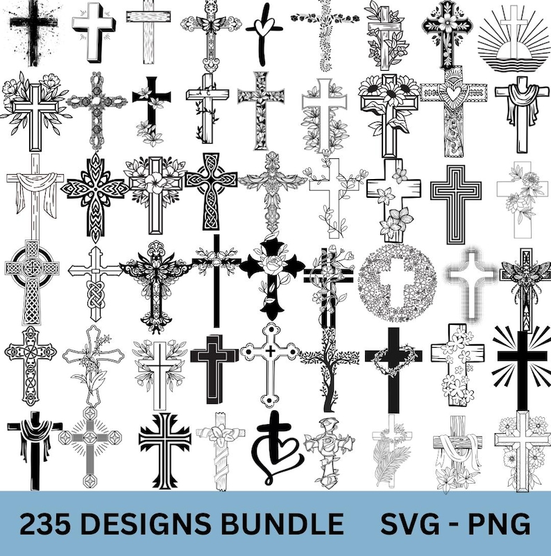 Cross SVG Bundle, Cross Svg, Christian Cross Svg Bundle, Jesus Cross ...