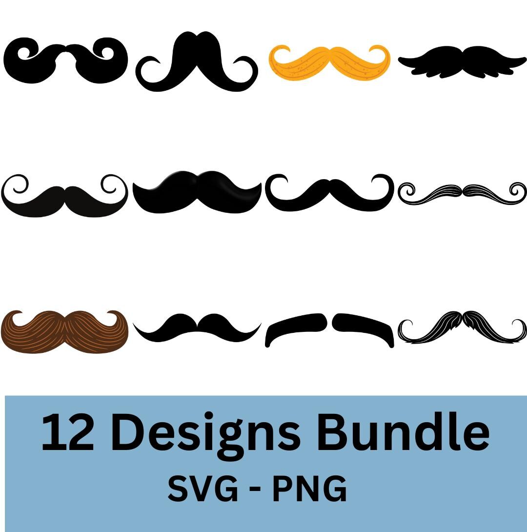 Mustache SVG PNG Bundle, Mustache Bash, Fake Mustache, Mustache Png ...