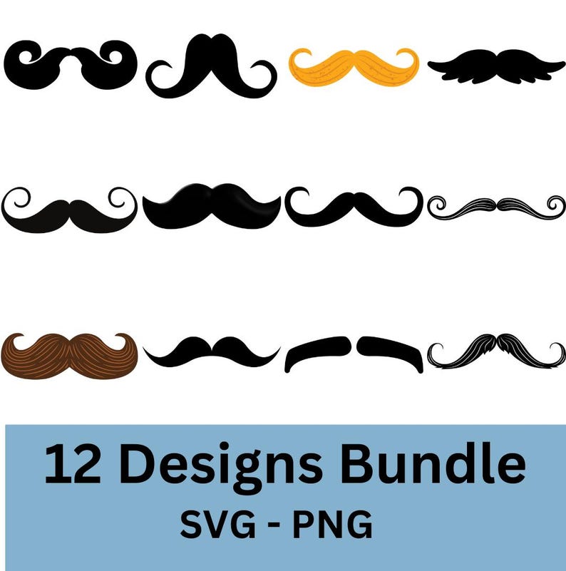 Mustache SVG PNG Bundle, Mustache Bash, Fake Mustache, Mustache Png ...