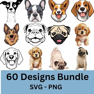Dogs Svg Bundles, Dogs Png Bundle, Dogs Cricut, Dogs Vector, Dog Cut ...