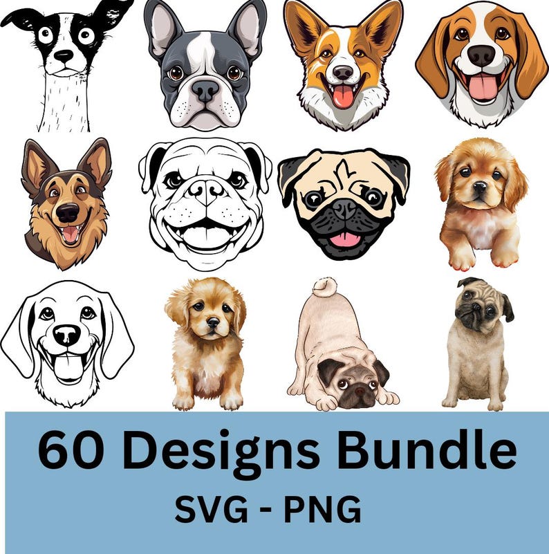 Dogs Svg Bundles, Dogs Png Bundle, Dogs Cricut, Dogs Vector, Dog Cut ...
