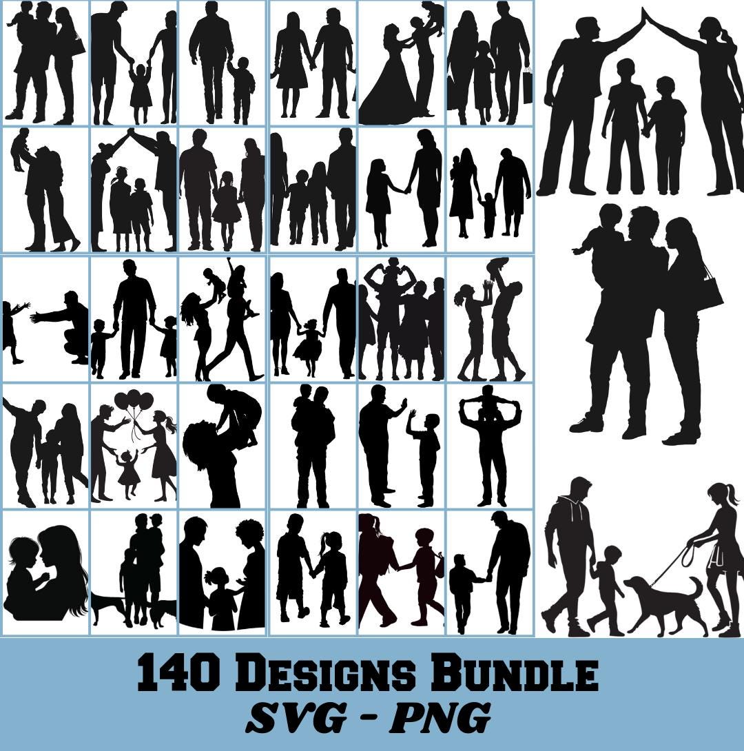 Family SVG PNG Bundle, Family PNG Bundle, Family Clipart, Family ...