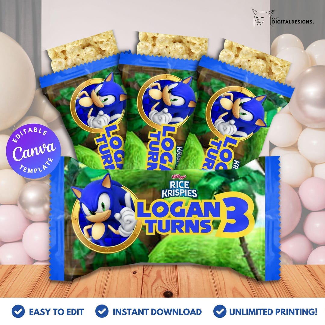 Editable Hedgehog Party Printable, Hedgehog Treat Label, Hedgehog Sonic ...