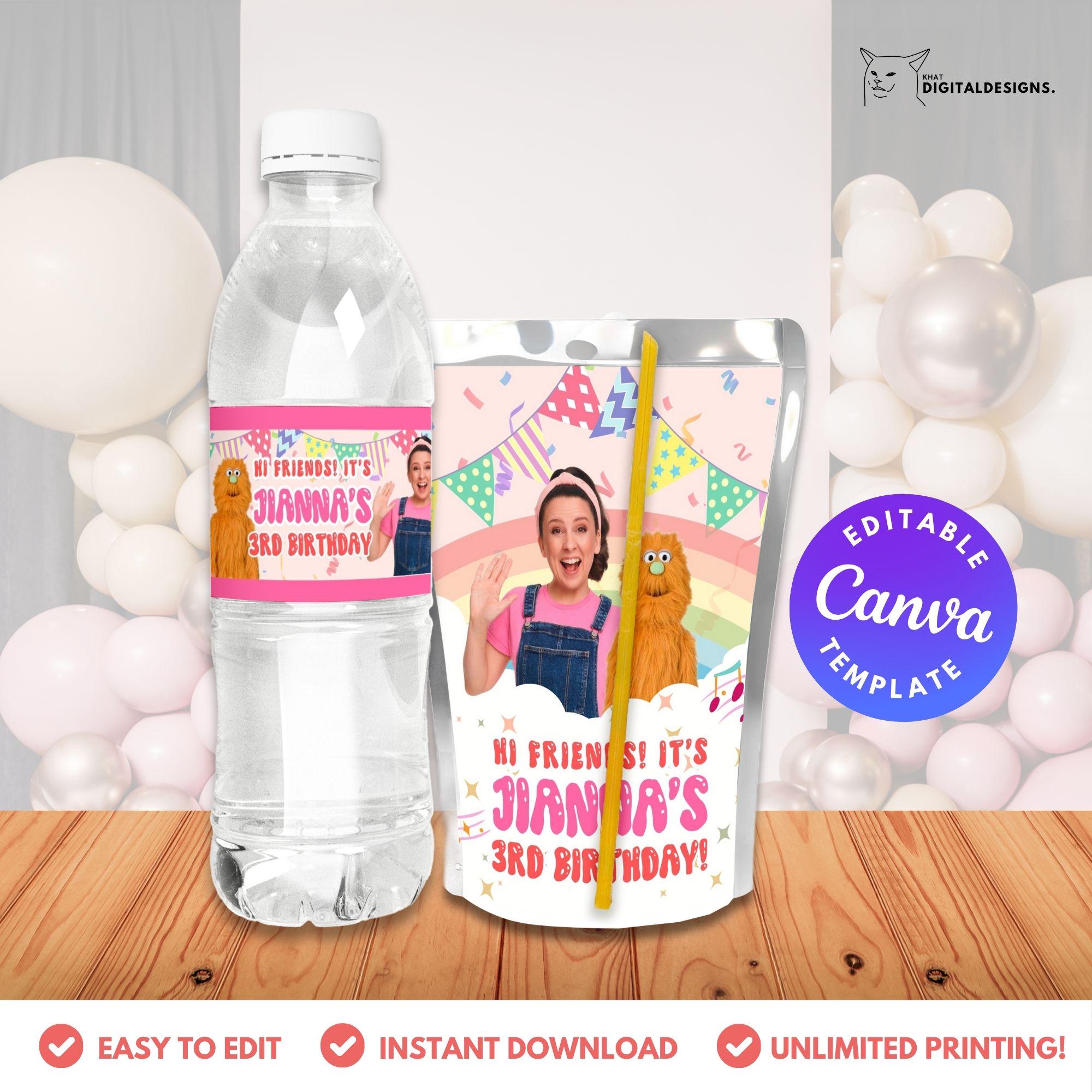 5in1 Editable Ms Rachel Party Favor Bundle, Ms Rachel Chip Bags, Ms ...