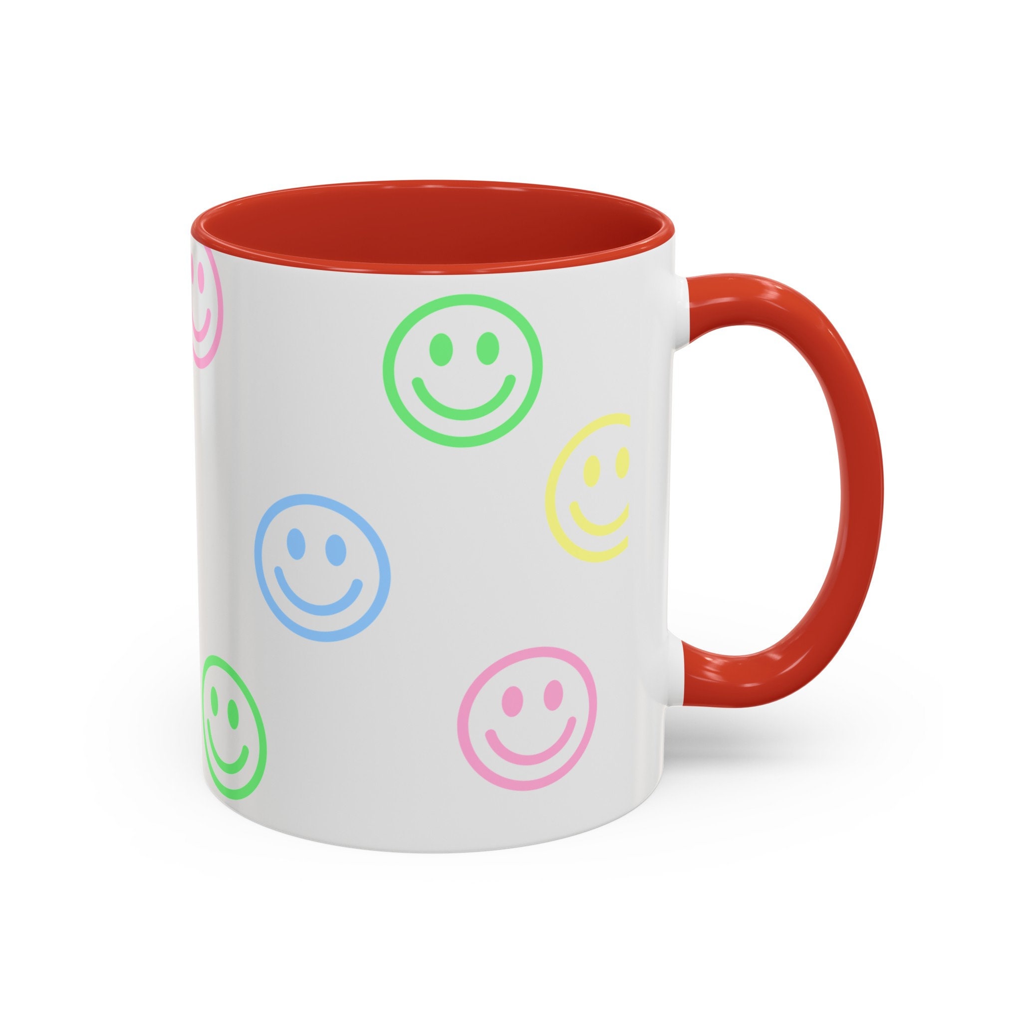 Smiley Face Ceramic Coffee Mug Fun, Cute, and Happy Design - Etsy
