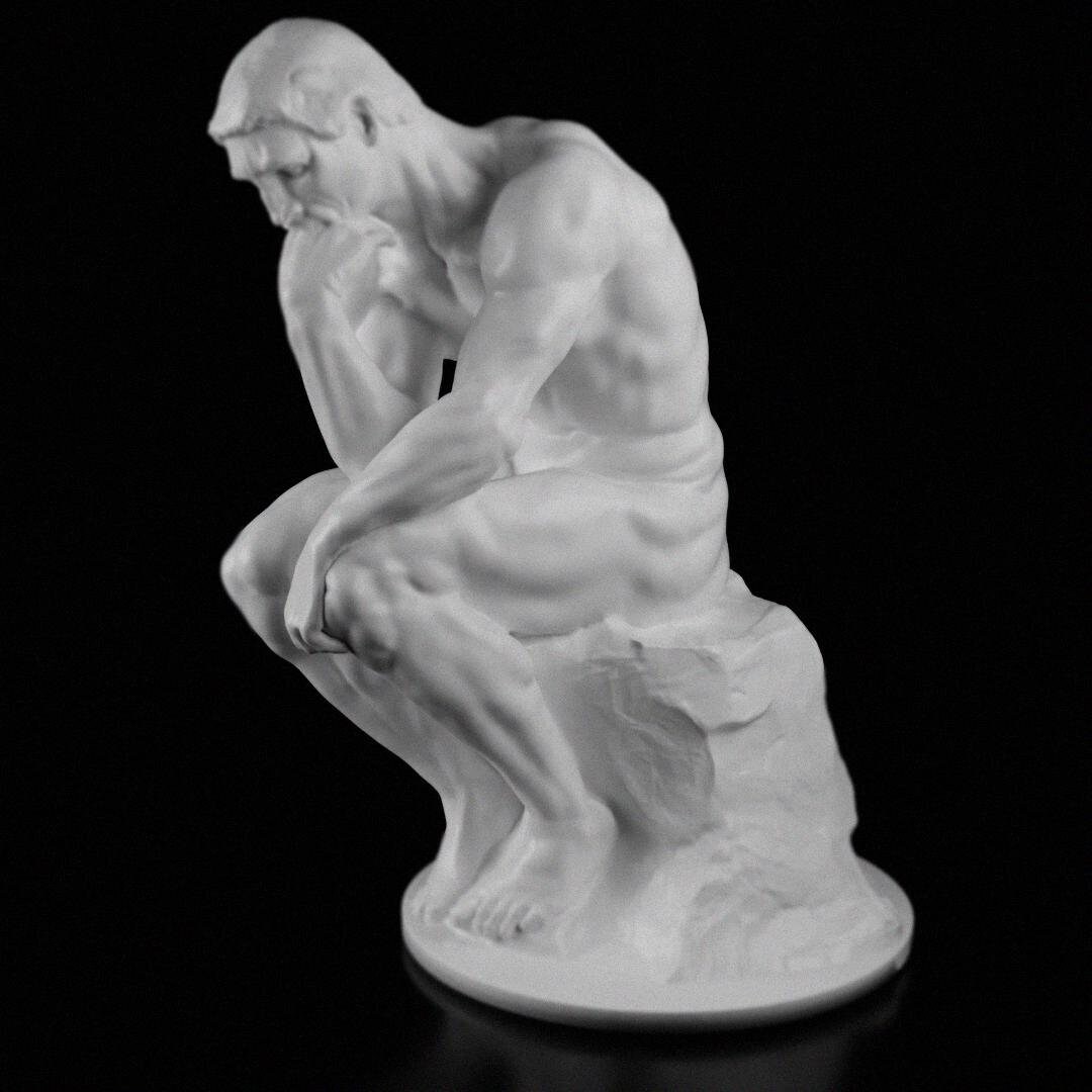 The Thinker by Rodin Classic Sculpture 3D Printed Design Artistic Home ...