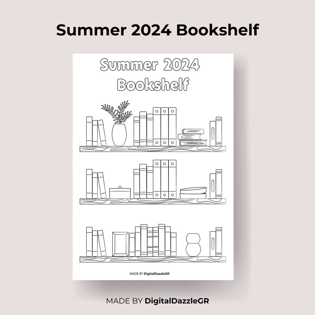 Summer 2024 Bookshelf | Printable and Digital | 2 Sizes A4 and US ...