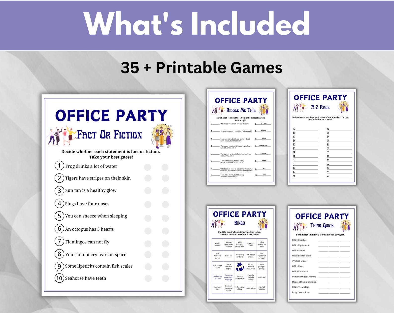35 Office Party Games Bundle, Team Building Games, Staff Appreciation ...
