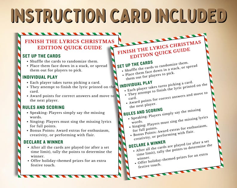 Christmas Finish the Lyrics, Christmas Song Trivia Game, Finish the ...