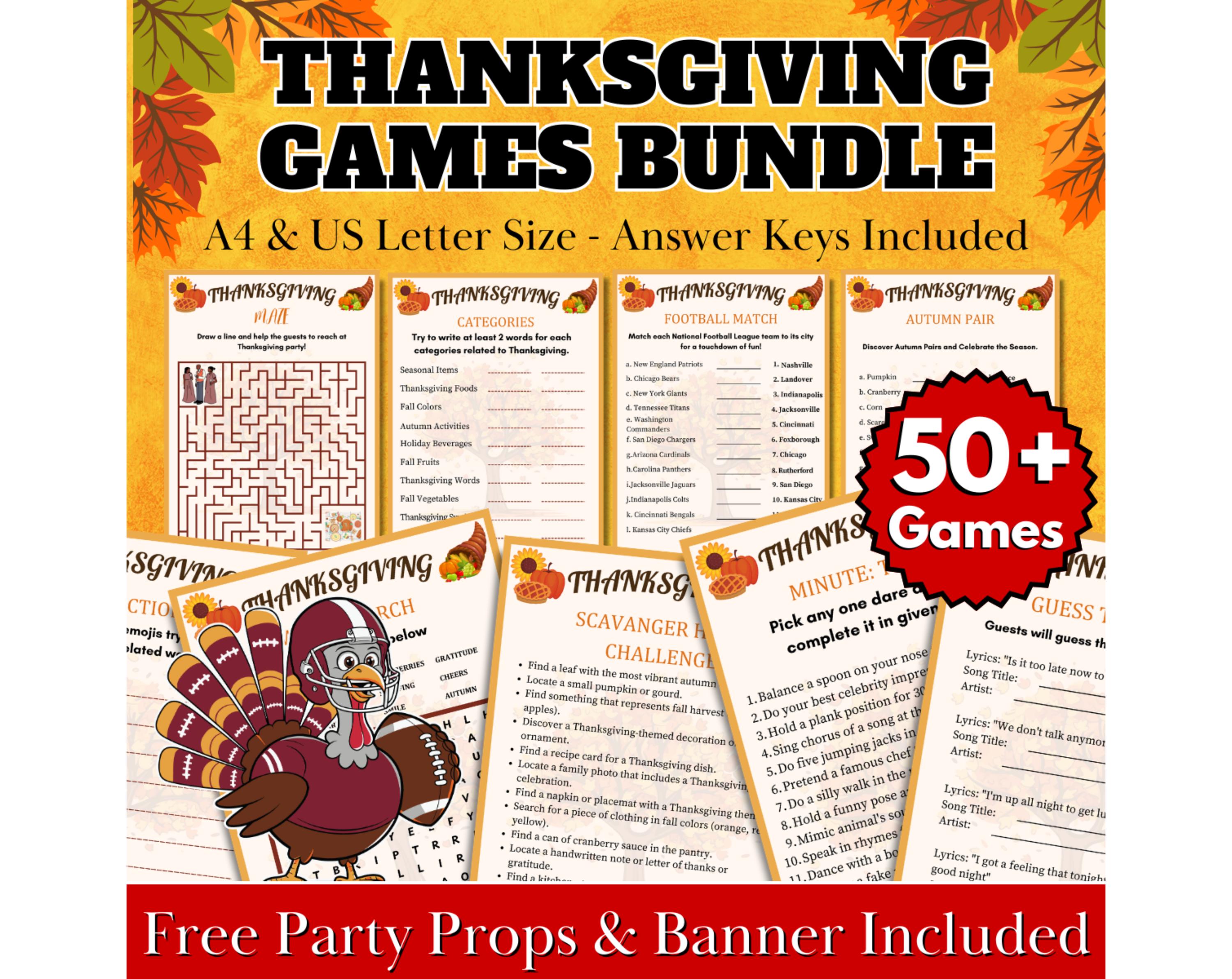 50+ Thanksgiving Games, Thankful Games, Thanksgiving Party Games ...