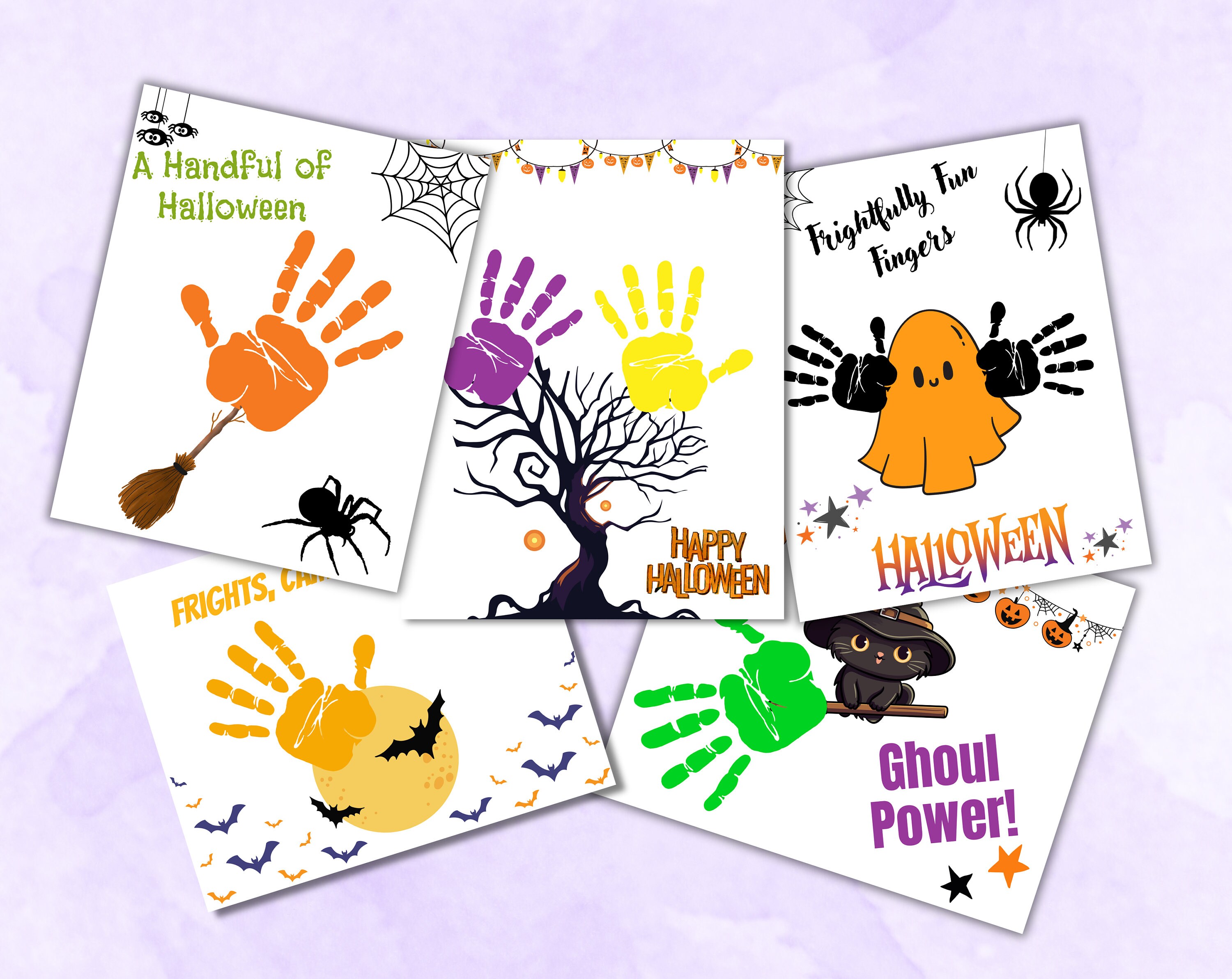 30+ Halloween Handprint Crafts Bundle, Finger Print Craft Keepsake ...