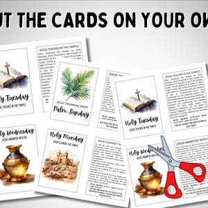 Holy Week Study Cards, Holy Week Countdown, Holy Week Story Card ...