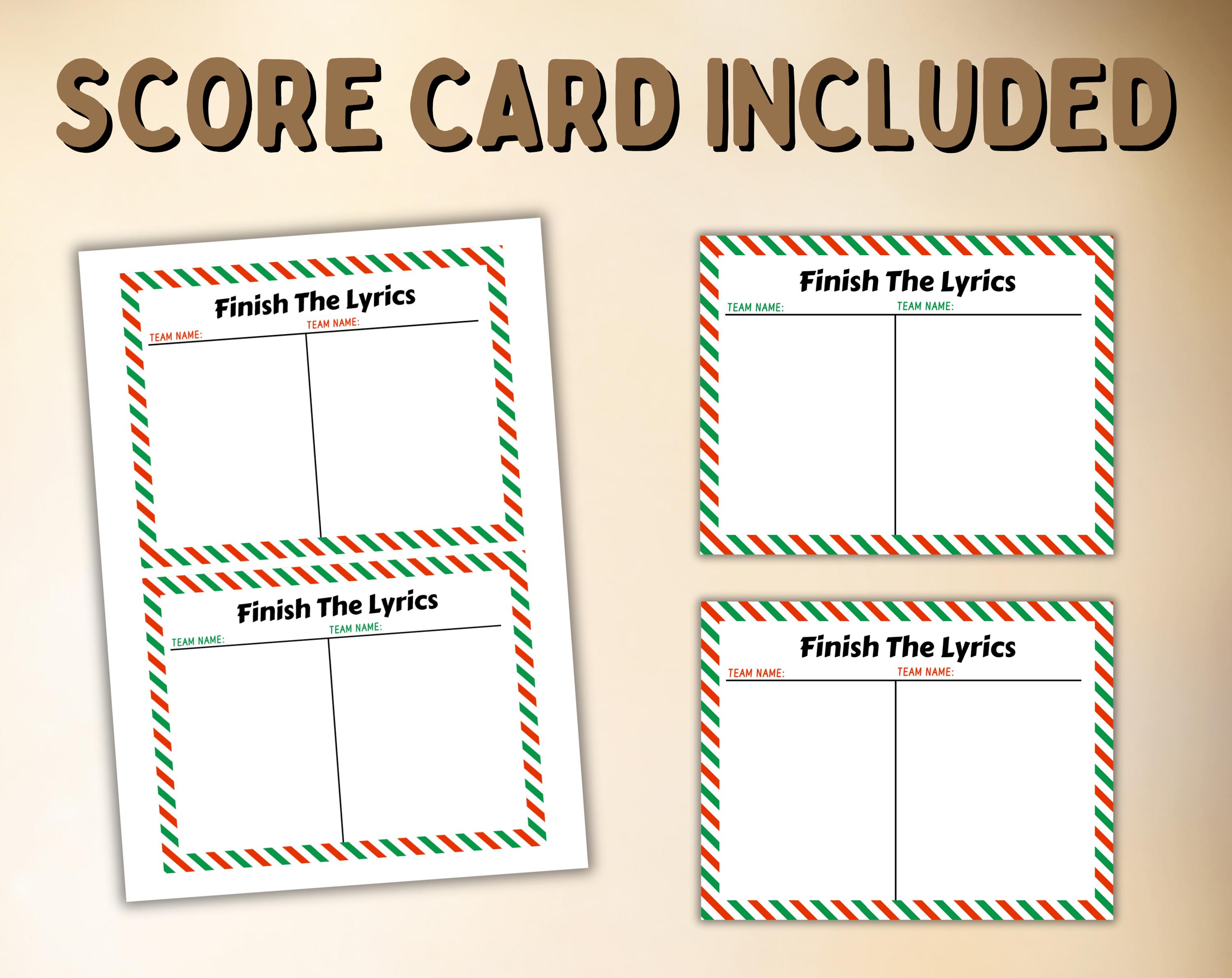 Christmas Finish the Lyrics, Christmas Song Trivia Game, Finish the ...