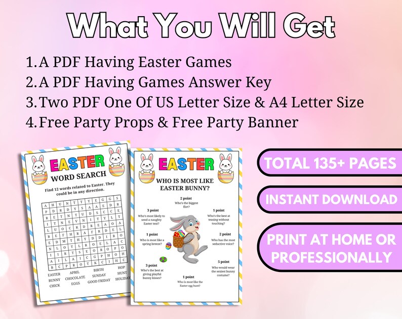 100 + Easter Party Games Bundle, Printable Easter Activities, Easter ...