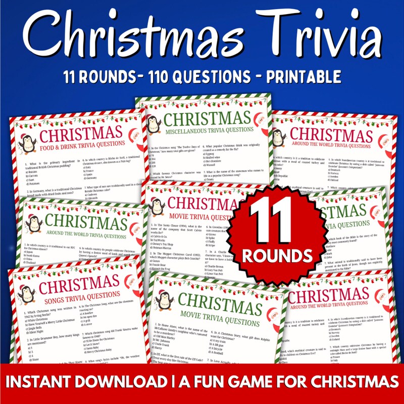 Christmas Trivia - Etsy