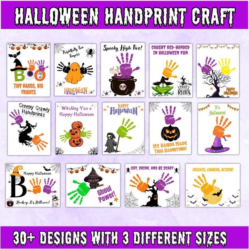 Halloween Handprint Craft - Etsy
