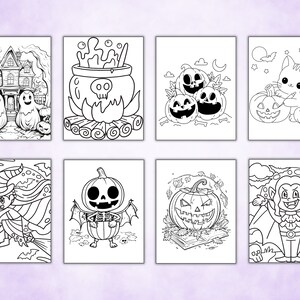 80 + Halloween Coloring Book for Kids, Spooky Season Coloring Pages ...