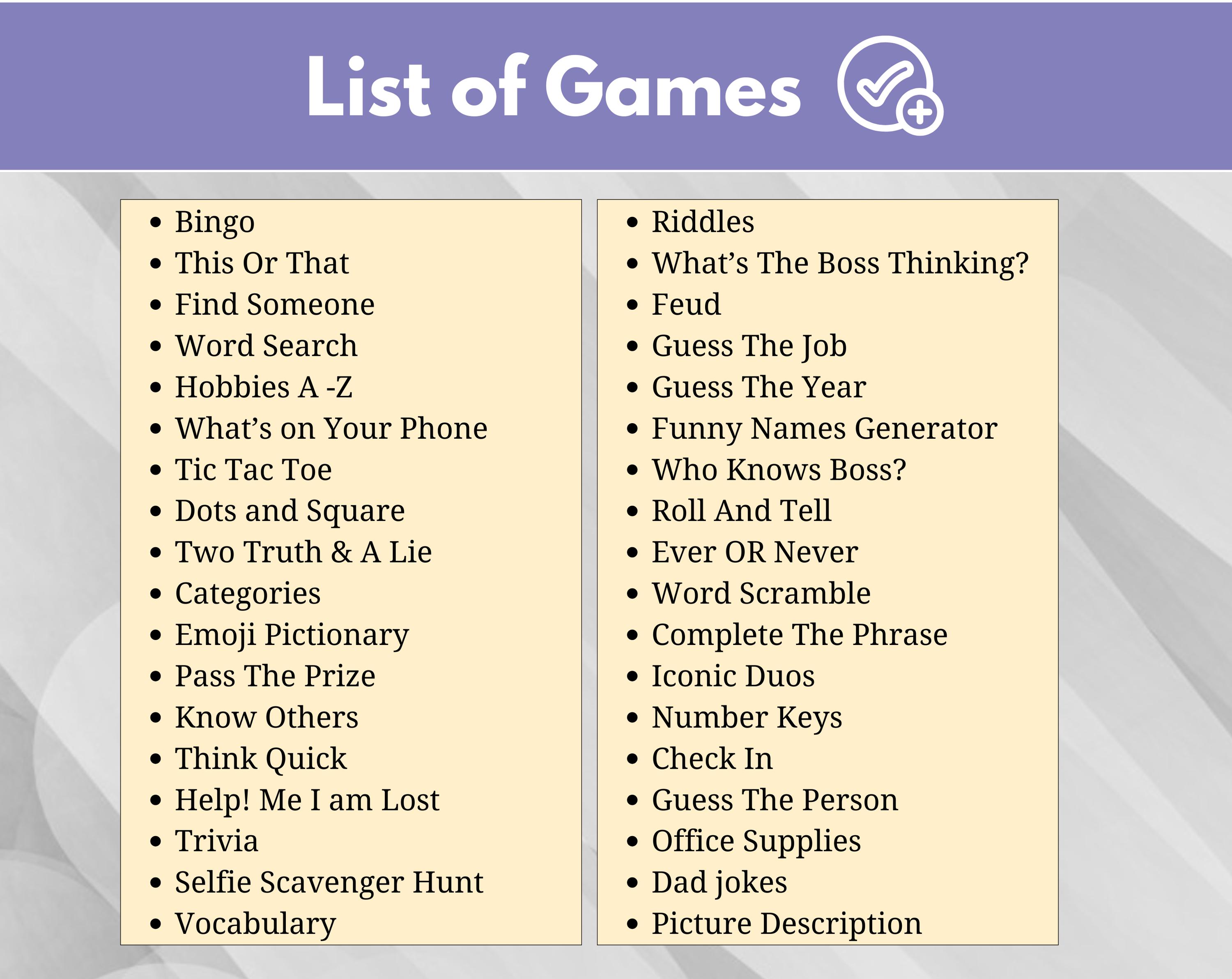 35 + Office Party Games Bundle, Team Building Games, Staff Appreciation ...