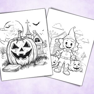 80 + Halloween Coloring Book for Kids, Spooky Season Coloring Pages ...