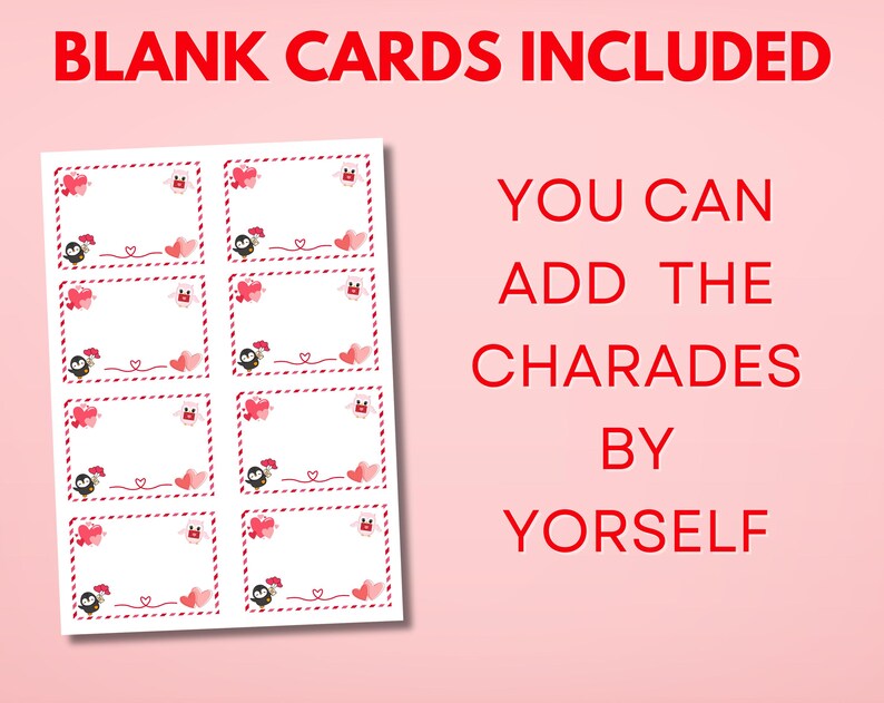 102 + Valentine Charades Game, Printable Valentines Party Game ...