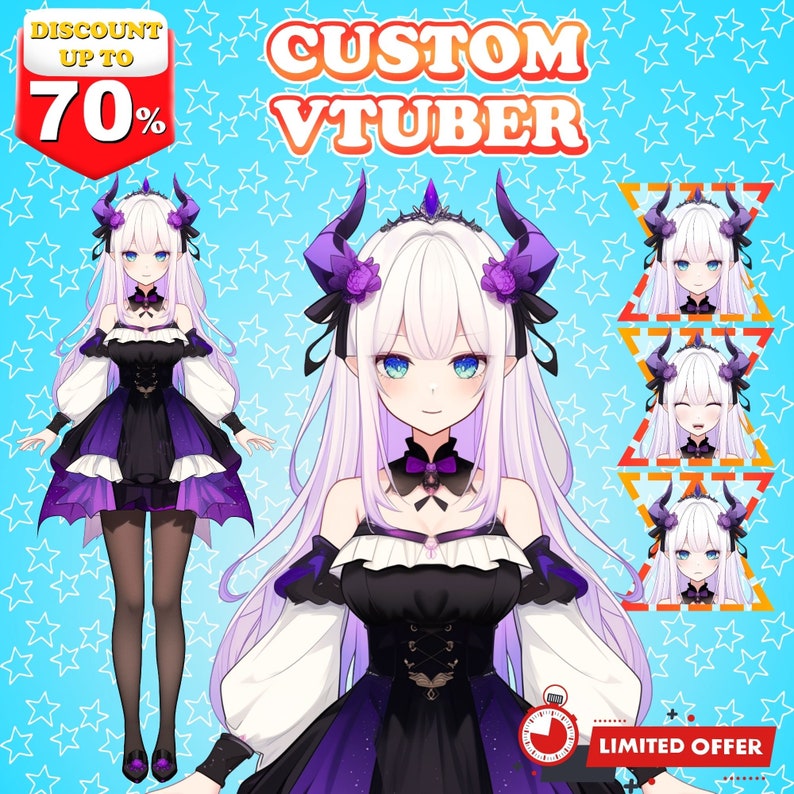 CUSTOM VTUBER MODEL Commercial Use, Vtuber Rigging, Vtuber Character ...