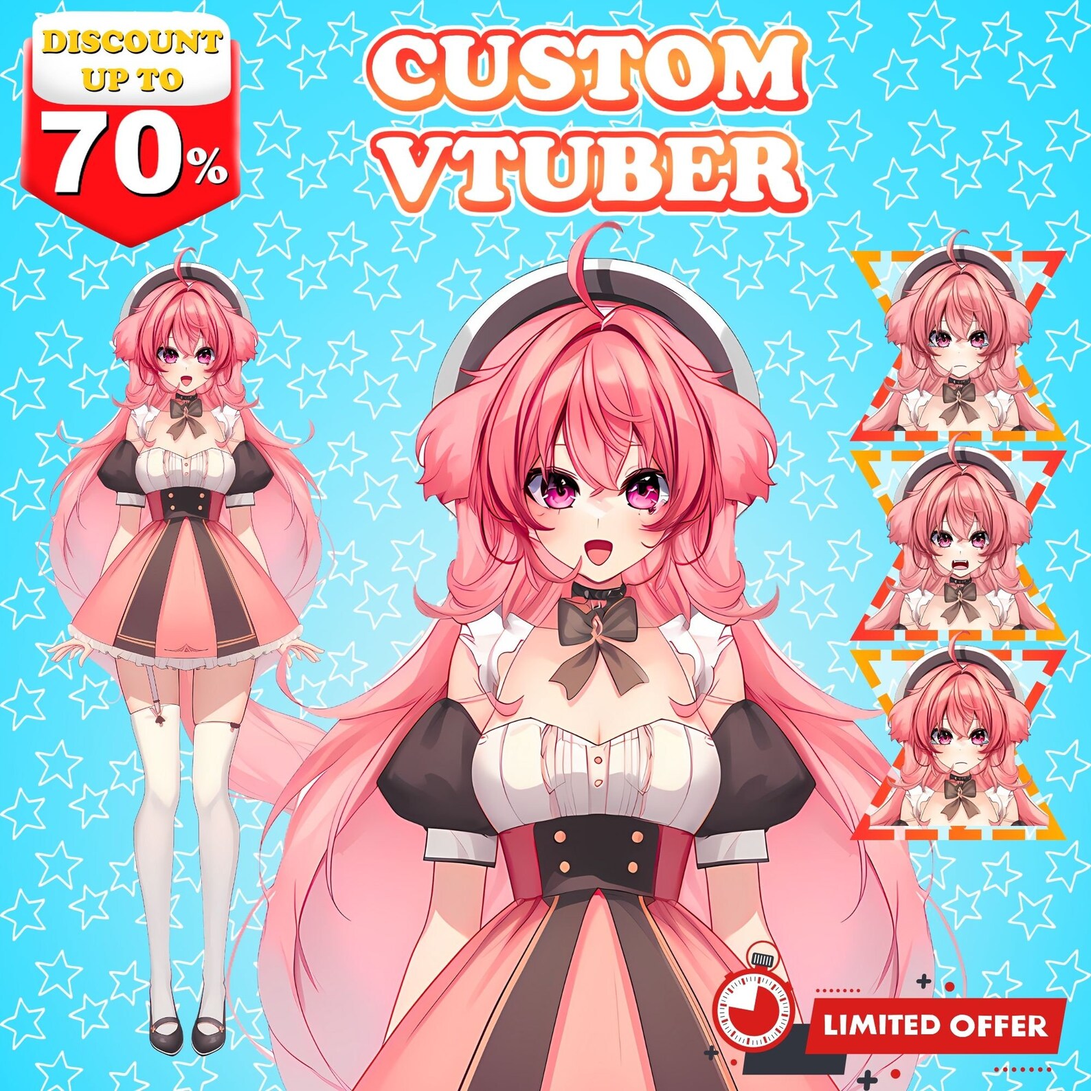 CUSTOM VTUBER MODEL Commercial Use, Vtuber Rigging, Vtuber Character, Live 2D Vtuber Streams ...