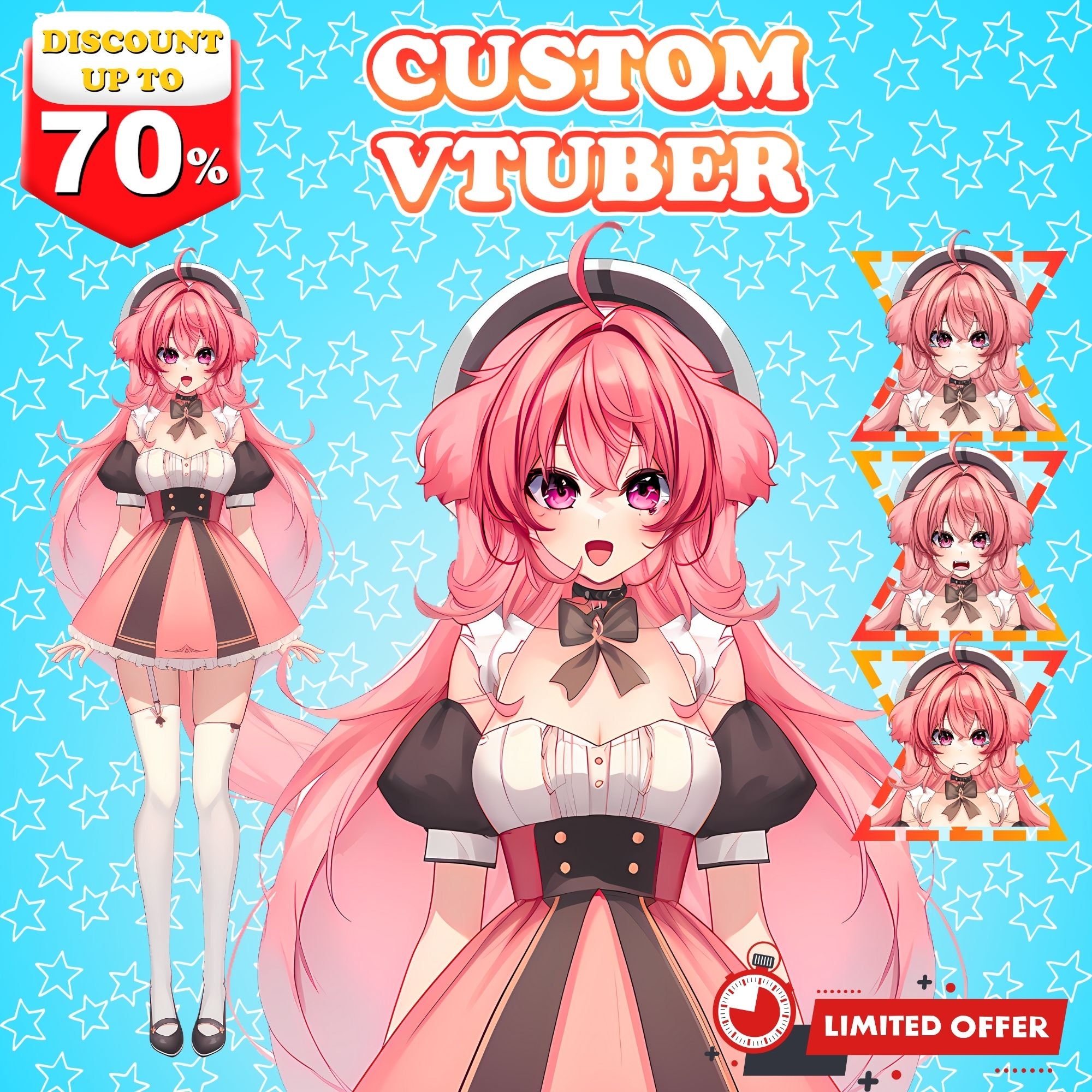CUSTOM VTUBER MODEL Commercial Use, Vtuber Rigging, Vtuber Character, Live 2D Vtuber Streams ...