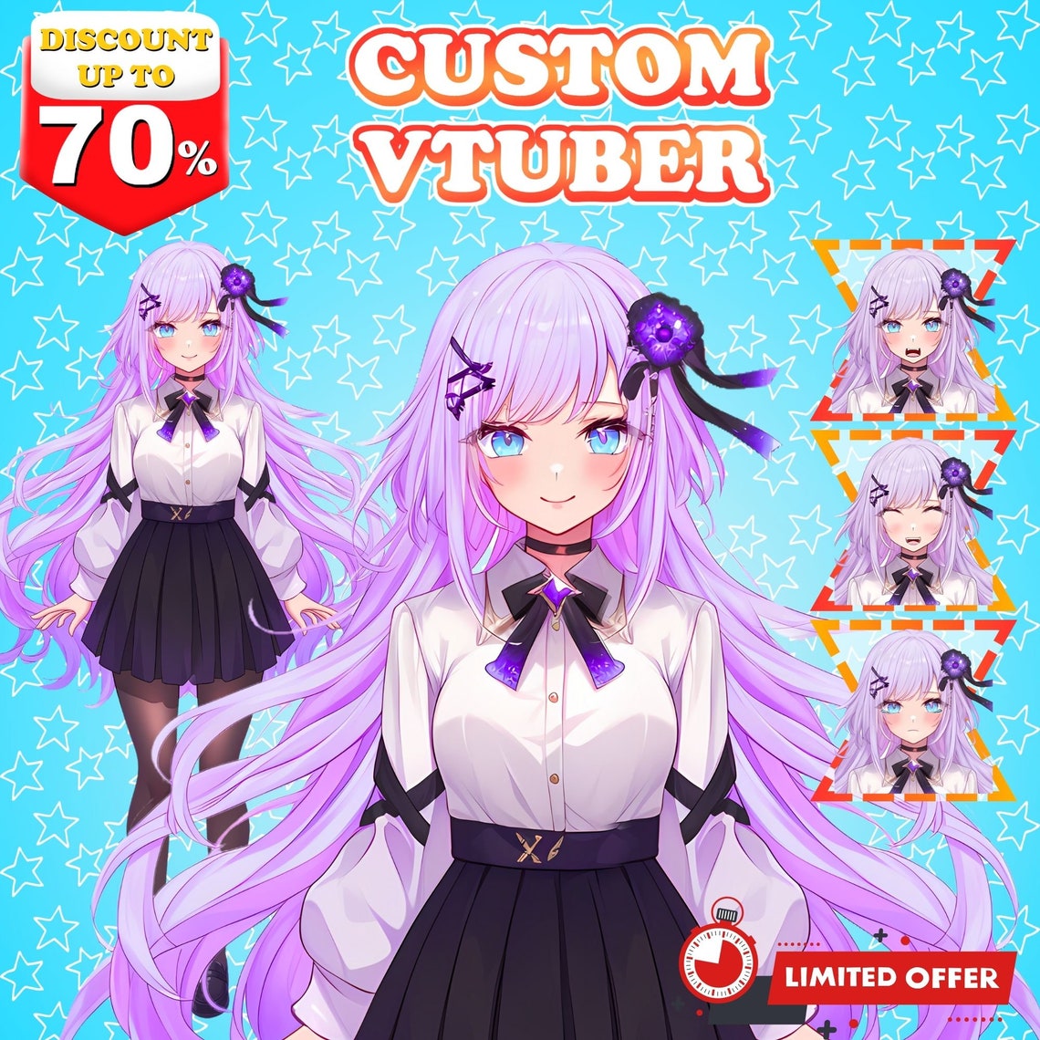 CUSTOM VTUBER MODEL Commercial Use, Vtuber Rigging, Vtuber Character, Live 2D Vtuber Streams ...