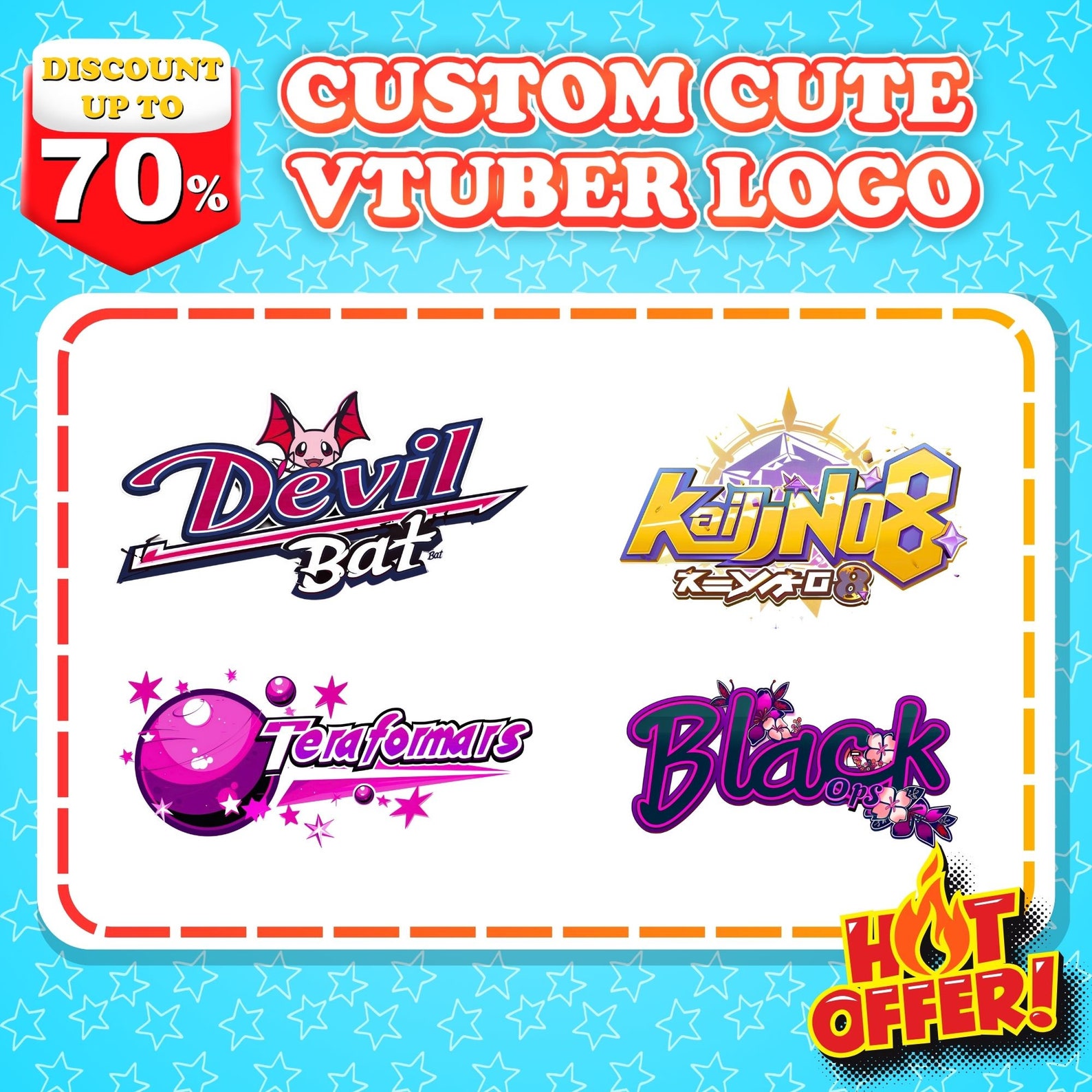 CUSTOM VTUBER LOGO, Vtuber Logo, Giftuber Logo, Custom Cute Vtuber Logo ...