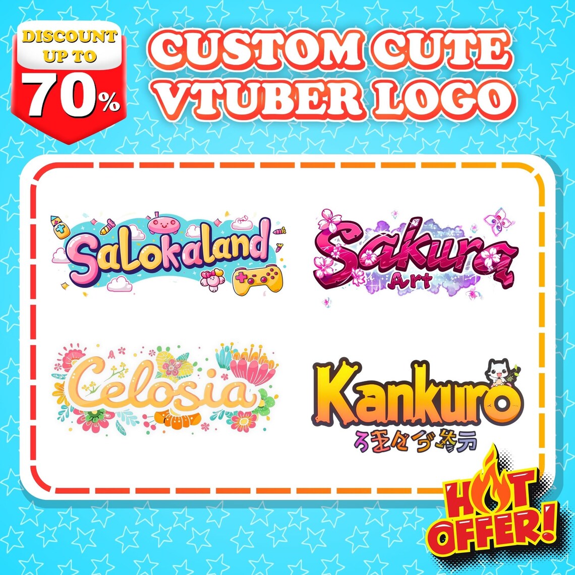 CUSTOM VTUBER LOGO, Vtuber Logo, Cute Kawaii Logo, Pngtuber Logo ...