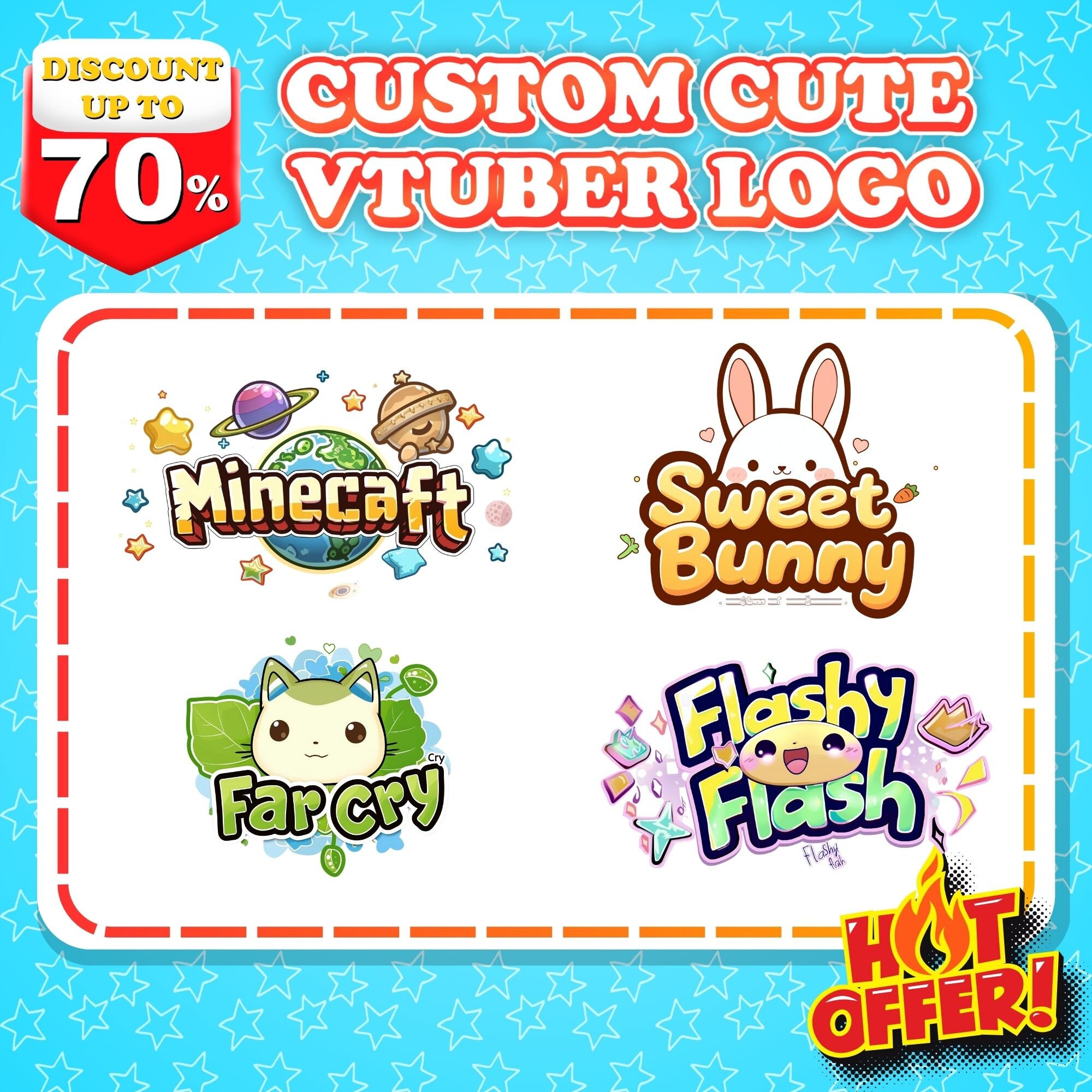 CUSTOM VTUBER LOGO, Vtuber Logo, Cute Kawaii Logo, Pngtuber Logo ...