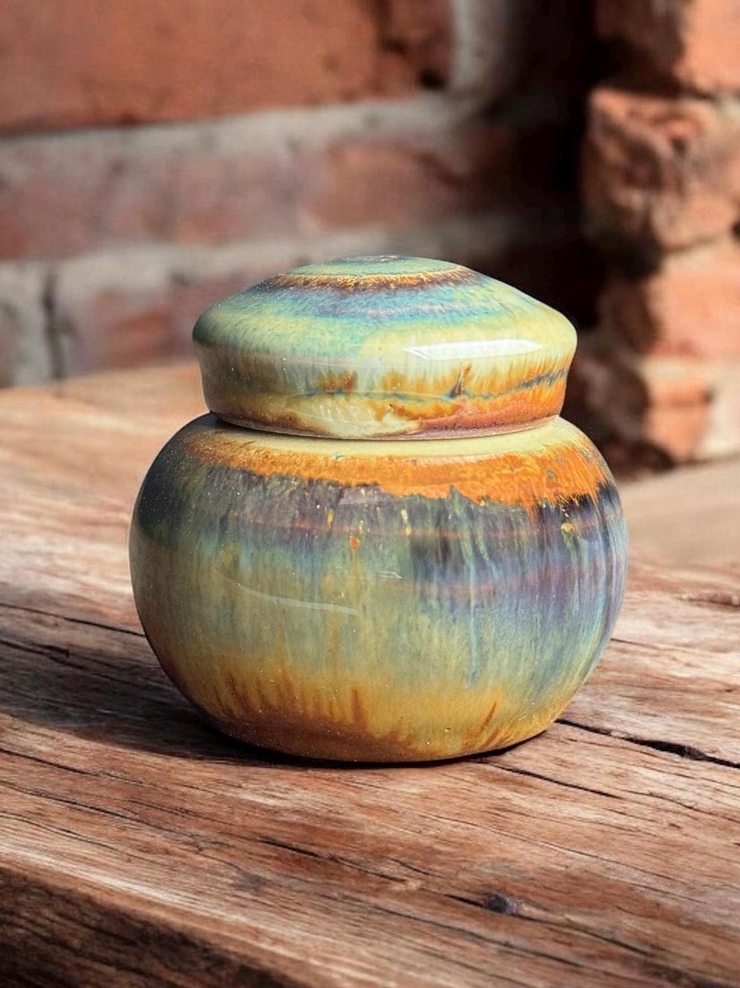 5 Cu/in Mini Keepsake Urn Handheld Mini Keepsake Handmade Pottery ...